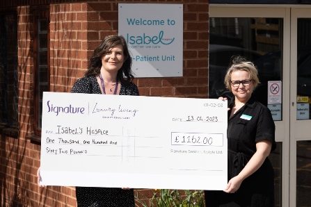 Hertford care home makes donation to help fund Isabel Hospice care ...
